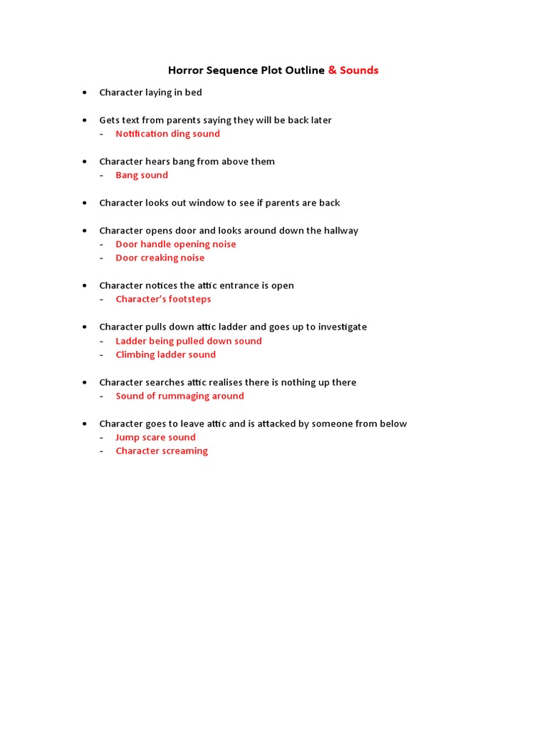 Horror Sequence Plot Outline | PDF