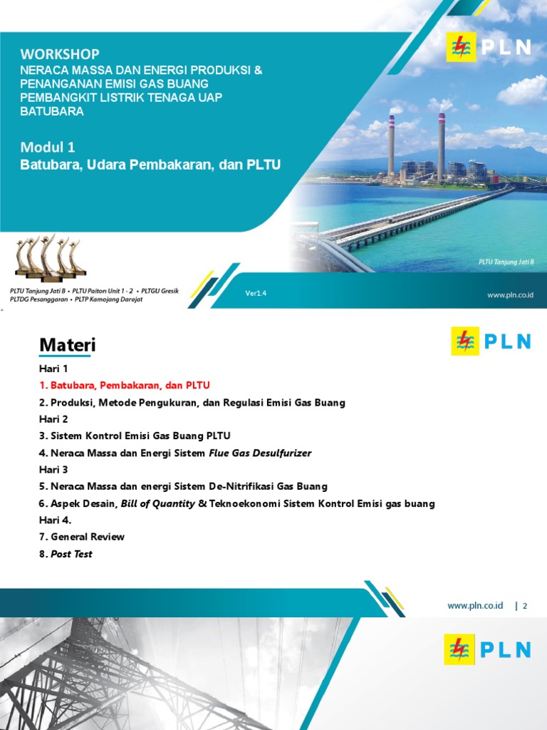 Modul 1 Batubara, Udara Pembakaran - PLTU PDF | PDF