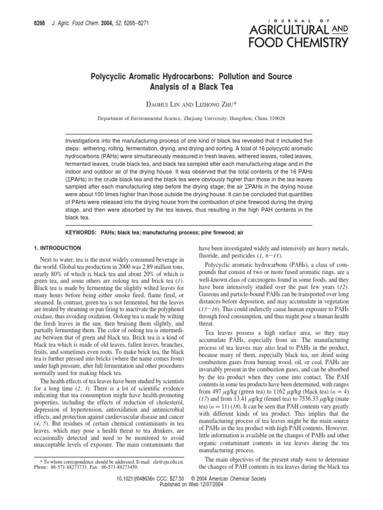 Polycyclic Aromatic Hydrocarbons Polluti PDF | PDF | Polycyclic Aromatic Hydrocarbon | High ...