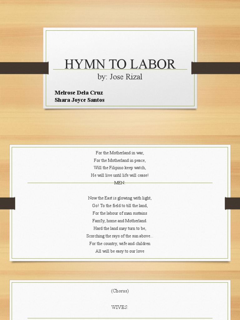 Hymn To Labor | PDF