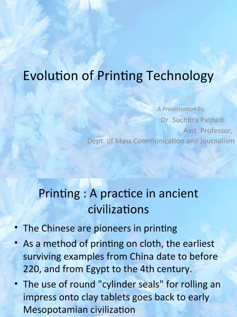 Evolution of Printing Technology | PDF | Printing | Lithography