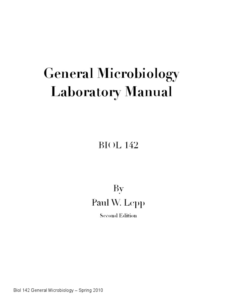 Introductory Microbiology Laboratory Manual PDF | PDF | Staining ...