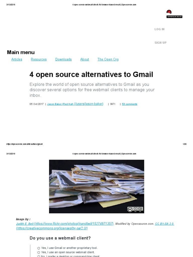 4 Open Source Webmail Clients For Browser-Based Email | PDF | Gmail ...