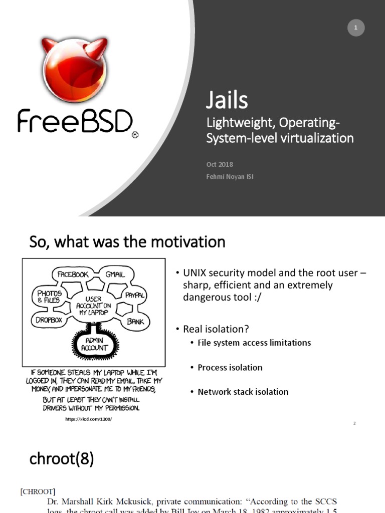 Jails: Lightweight, Operating-System-level Virtualization | PDF | Virtualization | Computer ...