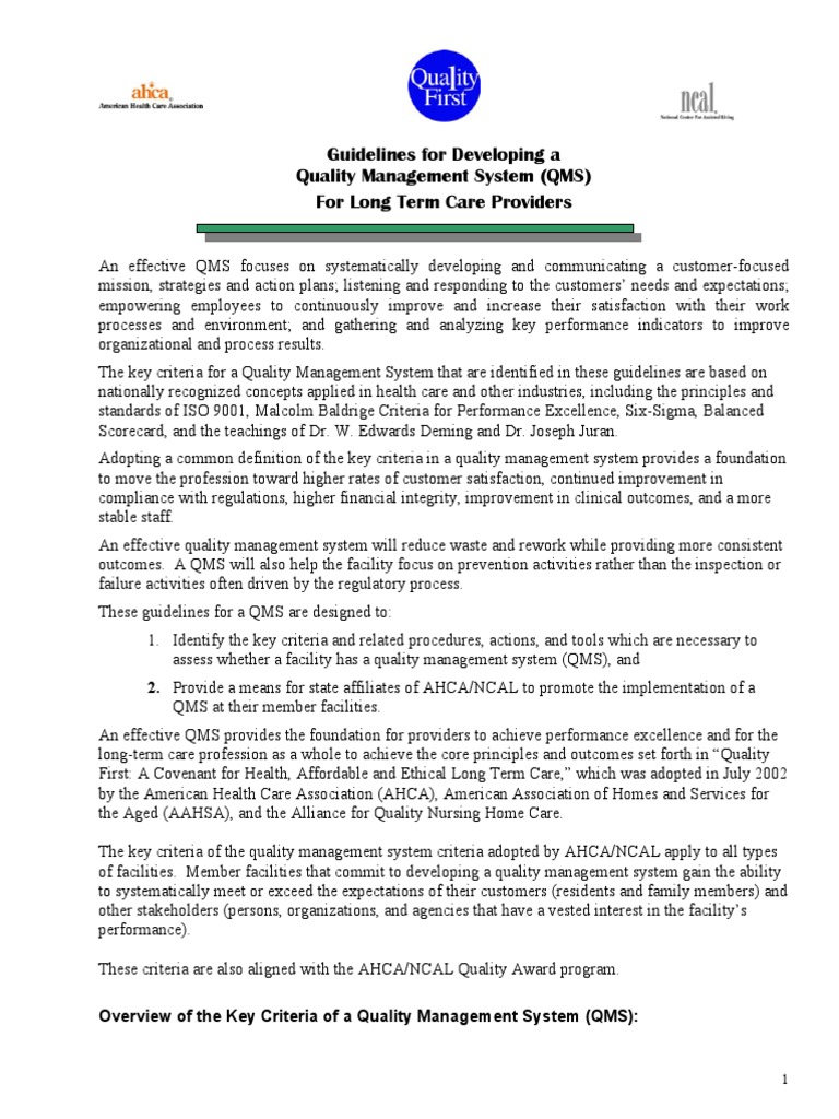 QF Qms Guidelines | PDF | Quality Management System | Quality Management