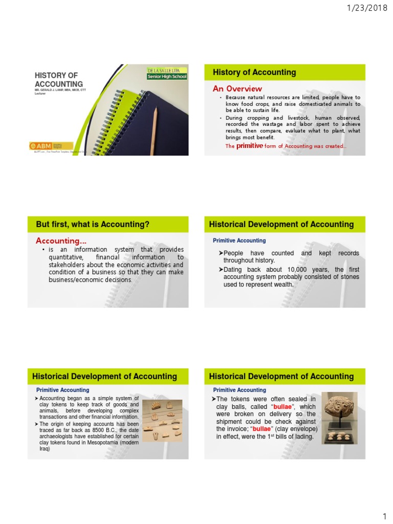 An Overview: History of Accounting | PDF | Bookkeeping | Economies
