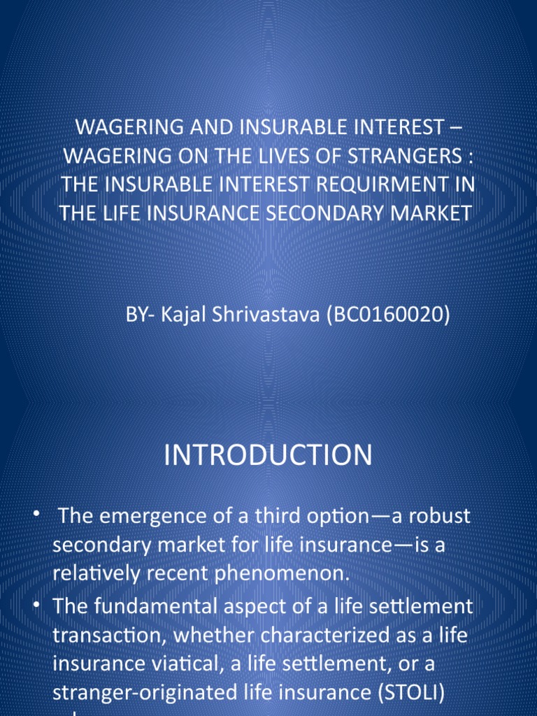 Insurance Class Report | PDF | Gambling | Insurance