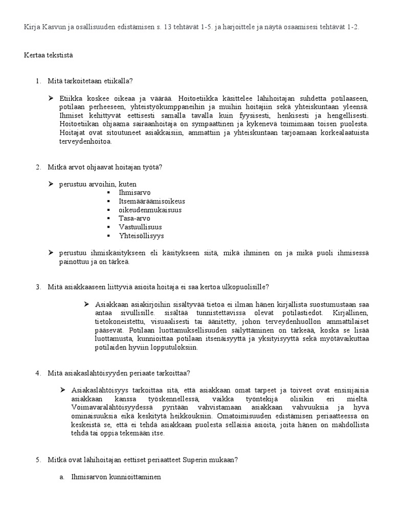 Oppimistehtävä Etiikka | PDF