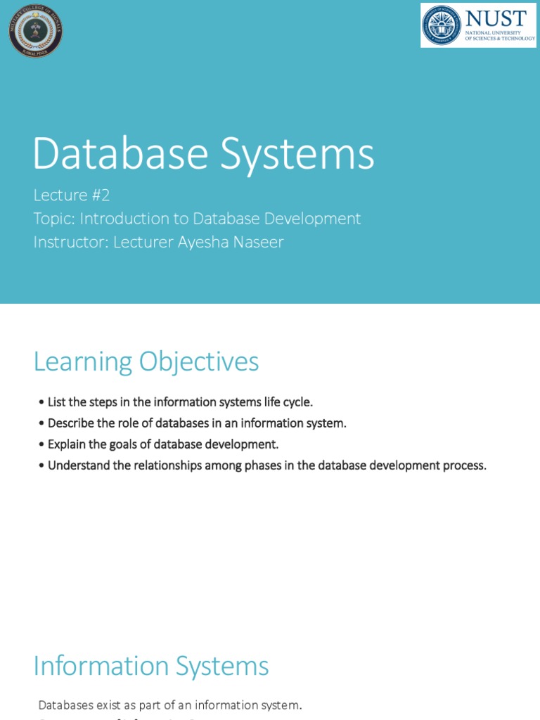 Database Systems Lec 2 PDF | PDF | Database Design | Conceptual Model