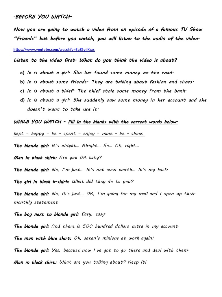 2nd Conditional Friends | PDF