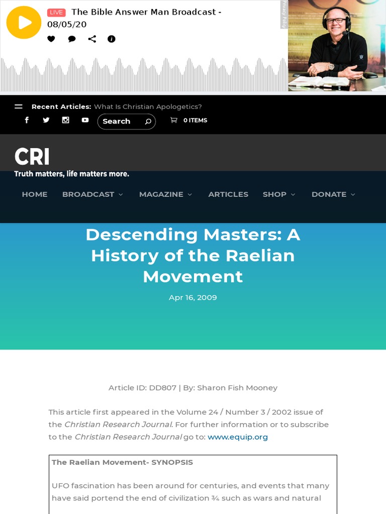 Raëlian Beliefs and Origins | PDF | Reincarnation | Religious Belief ...