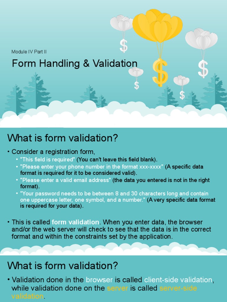 Form Handling and Validation Techniques | PDF | Regular Expression ...