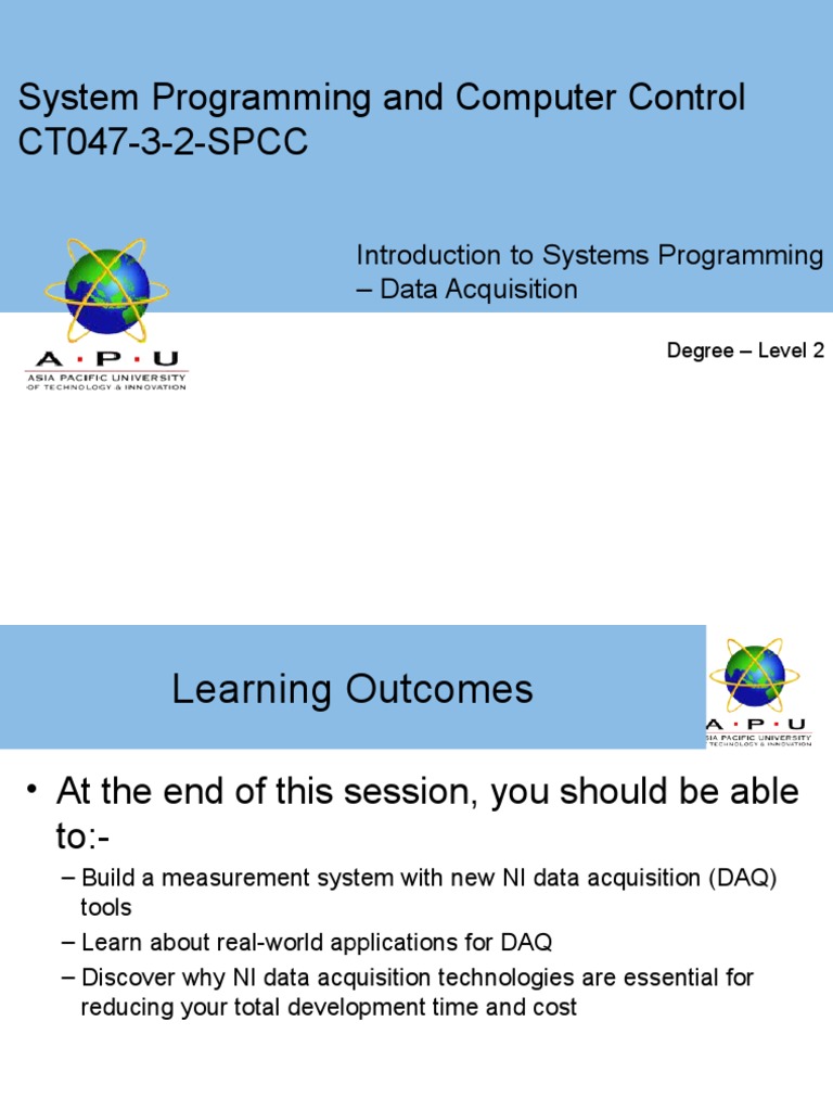 APU - SPACC - 02 - Introduction To Systems Programming | PDF | Data Acquisition | Automation