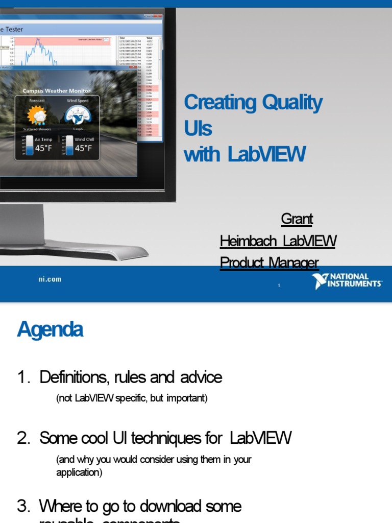 Creating Quality UIs With Labview | Download Free PDF | Graphical User ...