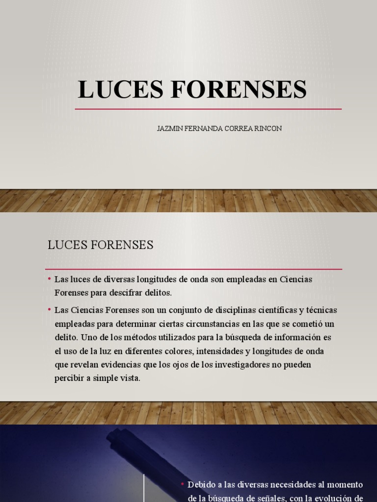 Luces Forenses | PDF | Ciencia forense | Ligero