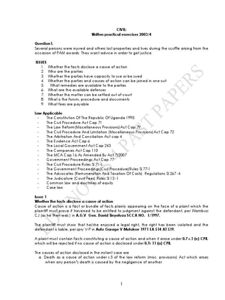 LDC Past Papers | PDF | Legal Remedy | Negligence