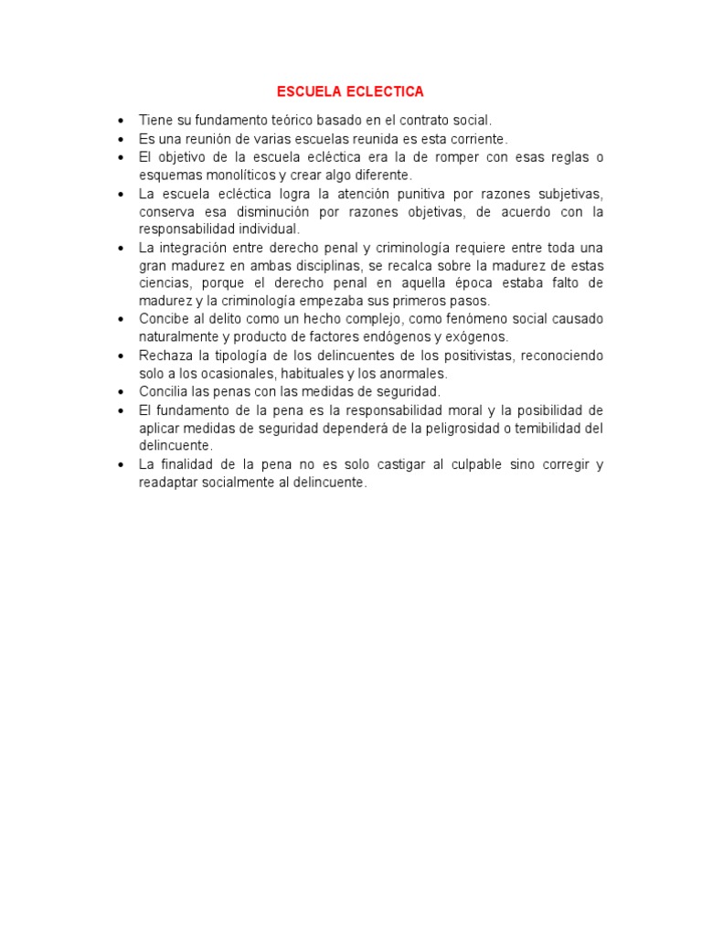 Escuela Eclectica | PDF