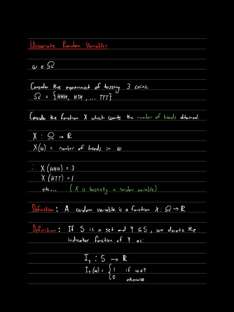 Univariate Random Variables - Probability Distributions PDF | PDF | Probability Distribution ...