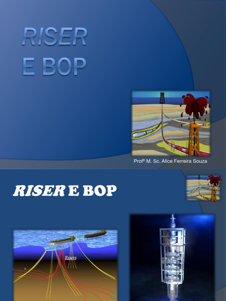Instalação e função do riser e BOP em unidades flutuantes de perfuração ...