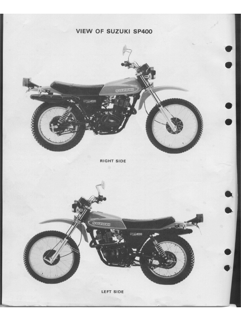 Suzuki SP400 Service Manual | PDF