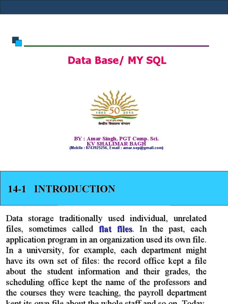 MY SQL Database | PDF | Relational Database | Databases MY SQL Database | PDF | Relational Database | Databases