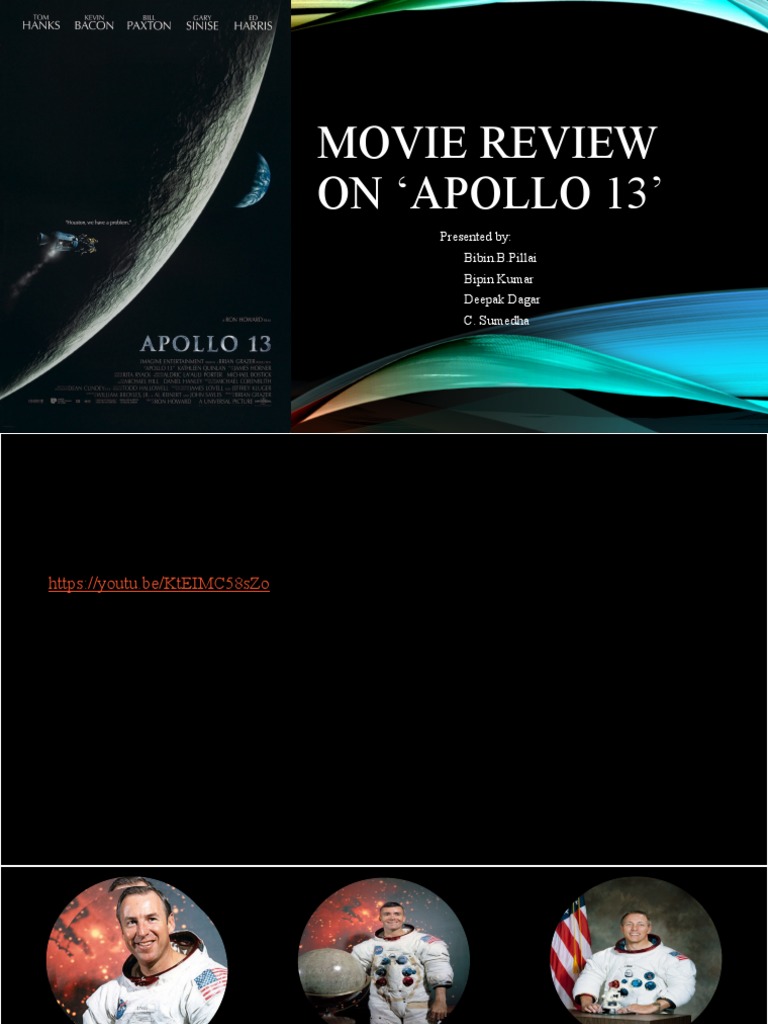 Movie Review On Apollo 13': Presented By: Bibin.B.Pillai Bipin Kumar ...
