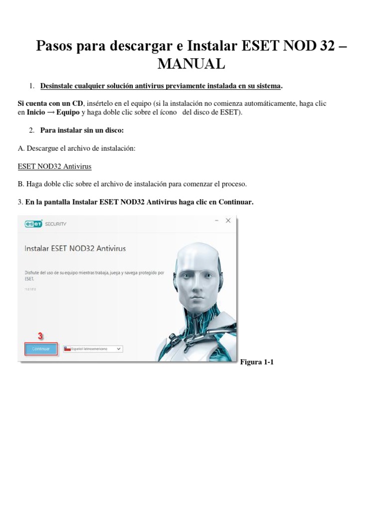 Pasos para Descargar e Instalar ESET NOD 32 | PDF