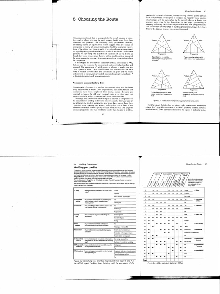 Essential Reading 1 Tut 1 - Building Procurement - Alan Turner ...