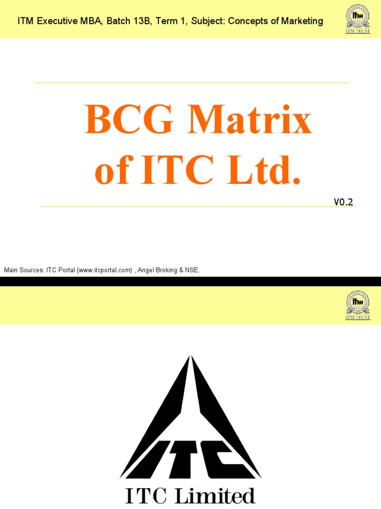 ITC Ltd. BCG Matrix Analysis | PDF