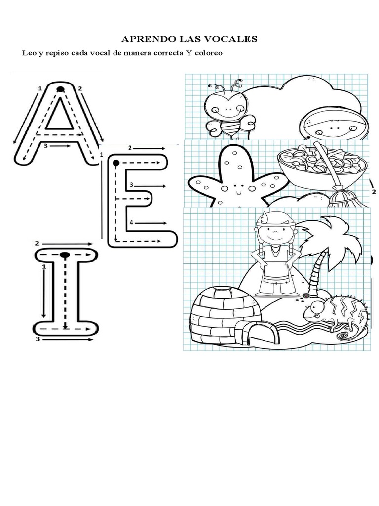 Guia Aprendo Las Vocales | PDF