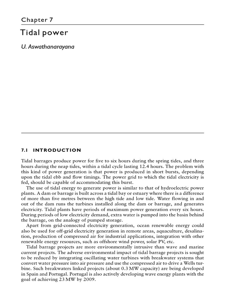 Tidal Power: A Detailed Overview of Tidal Energy Resource Potential ...