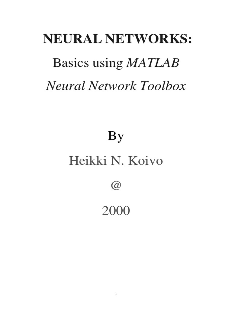 NEURAL NETWORKS Basics Using MATLAB Neur PDF | PDF | Artificial Neural ...