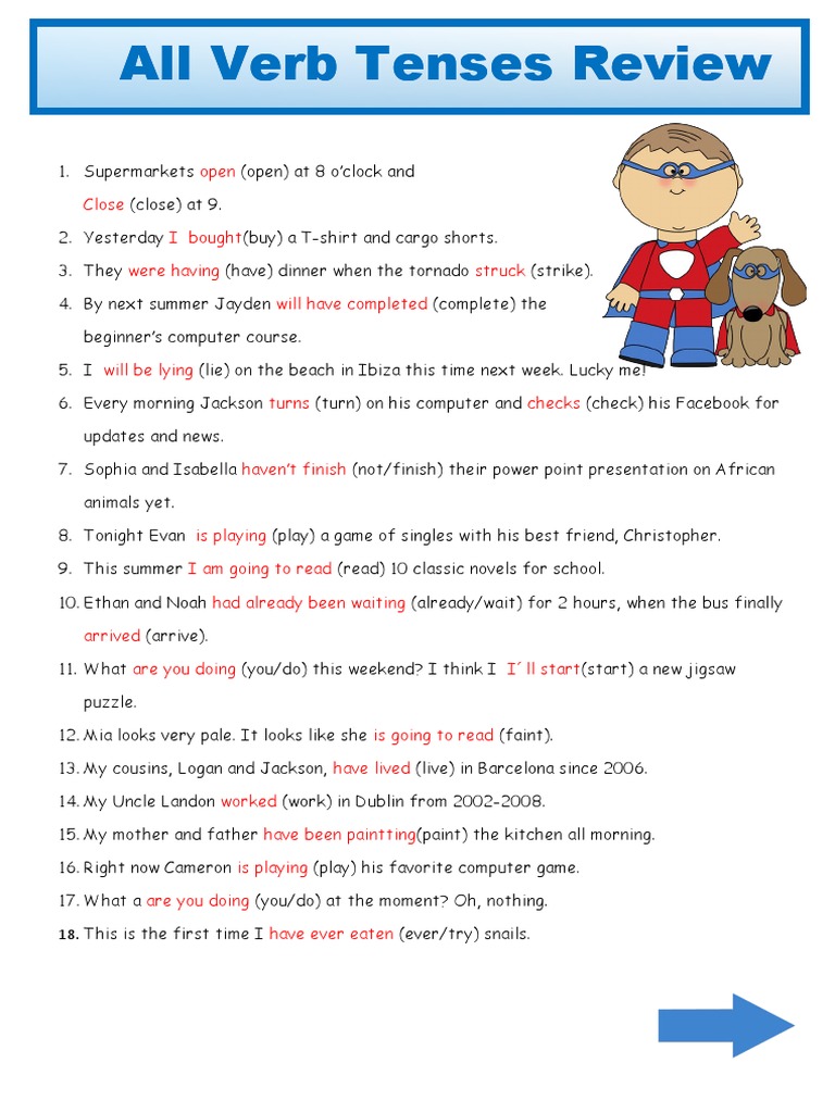 Comprehensive Verb Tenses Guide | PDF