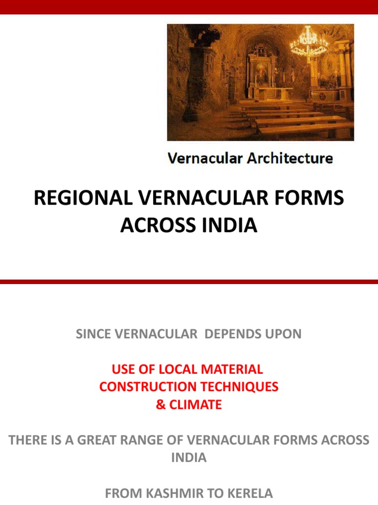 Regional Vernacular Forms Across India | PDF