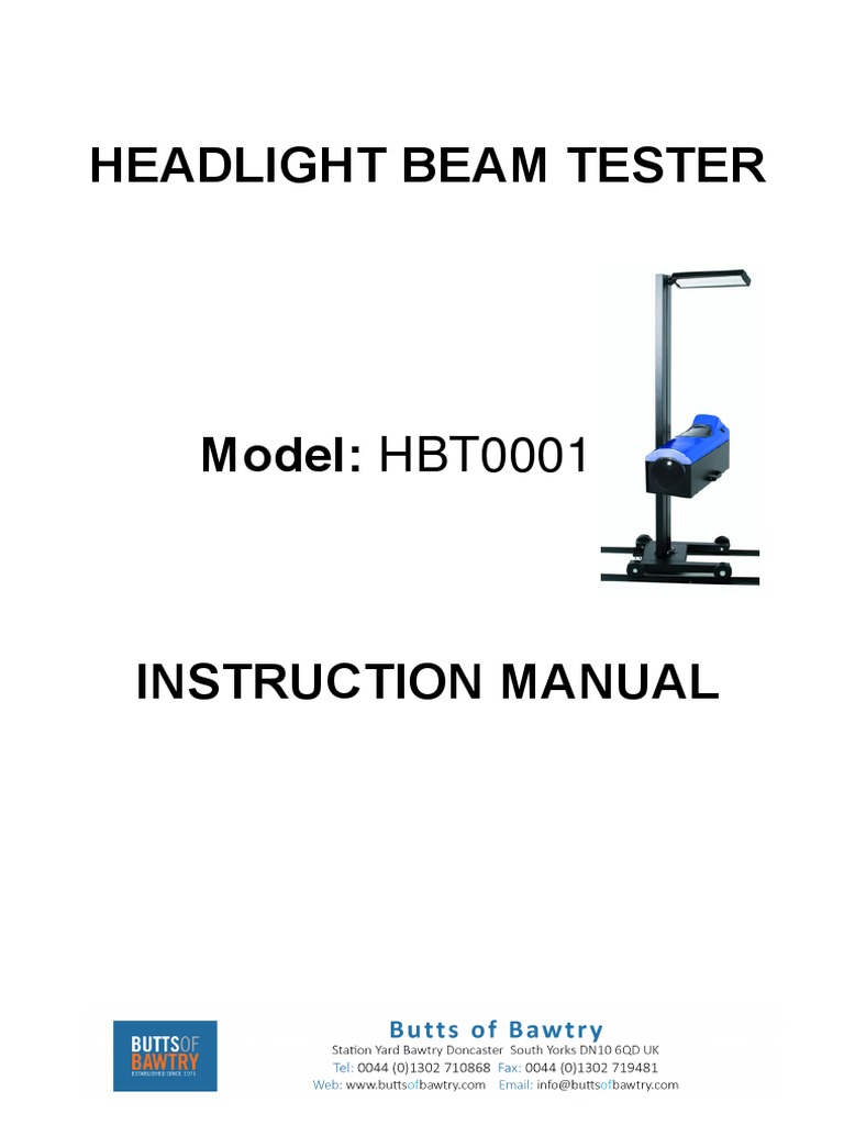 Headlight Beam Tester | Download Free PDF | Headlamp | Manufactured Goods