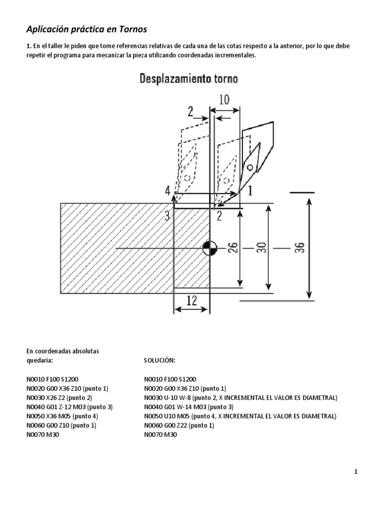 Tornos CNC Con FANUC Series 0i PDF | PDF | Control numerico | Perforar