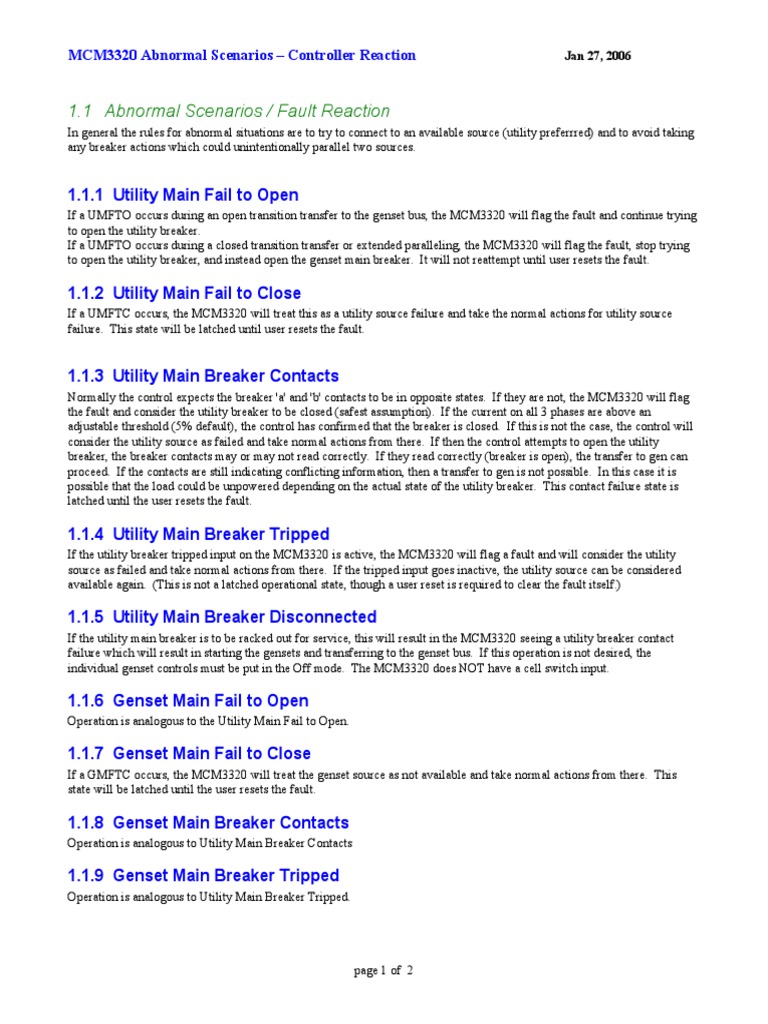 MCM3320 Fault Handling Guide | PDF | Electromagnetism | Electronics