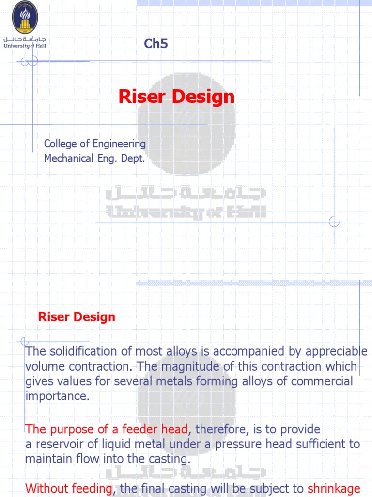 Riser Design | PDF | Casting (Metalworking) | Industrial Processes