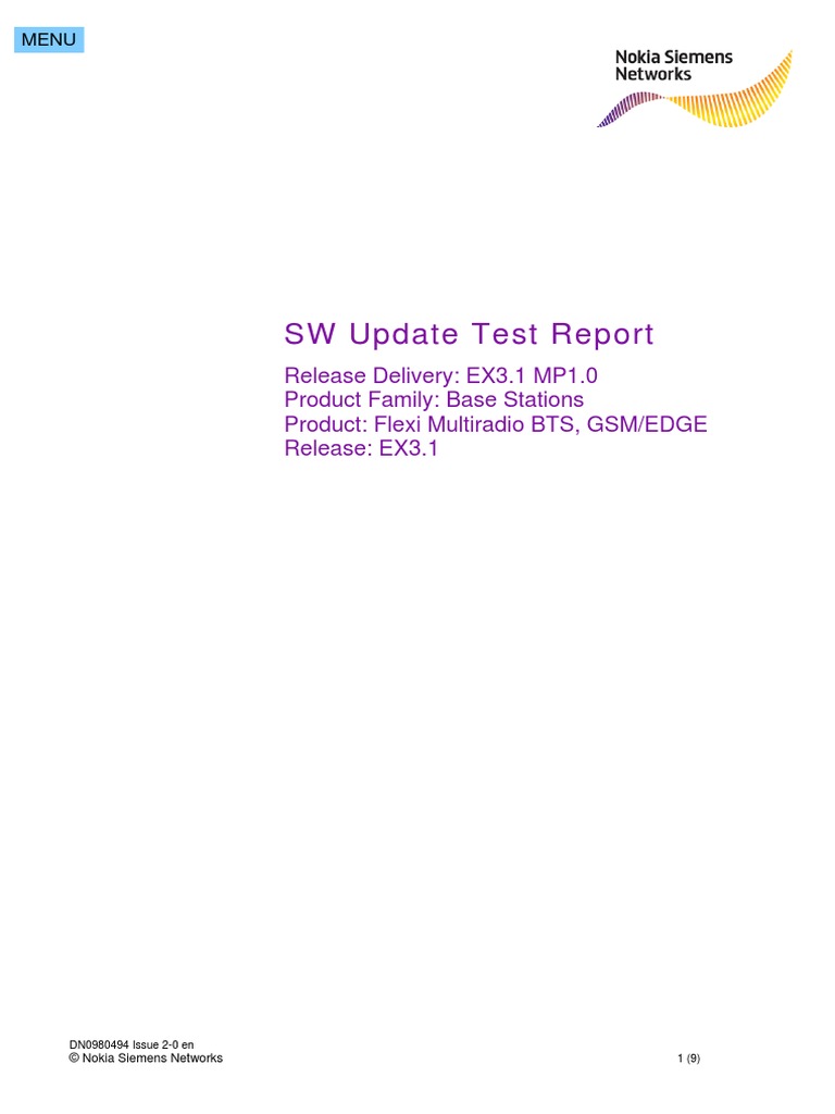 SW Update Test Report | PDF | General Packet Radio Service | Wireless