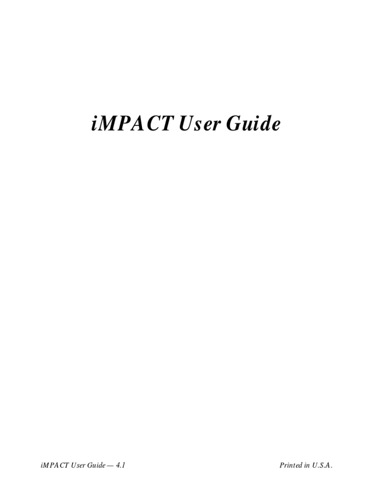iMPACT User Guide - 4.1 Printed in U.S.A | PDF | Field Programmable Gate Array | Bracket