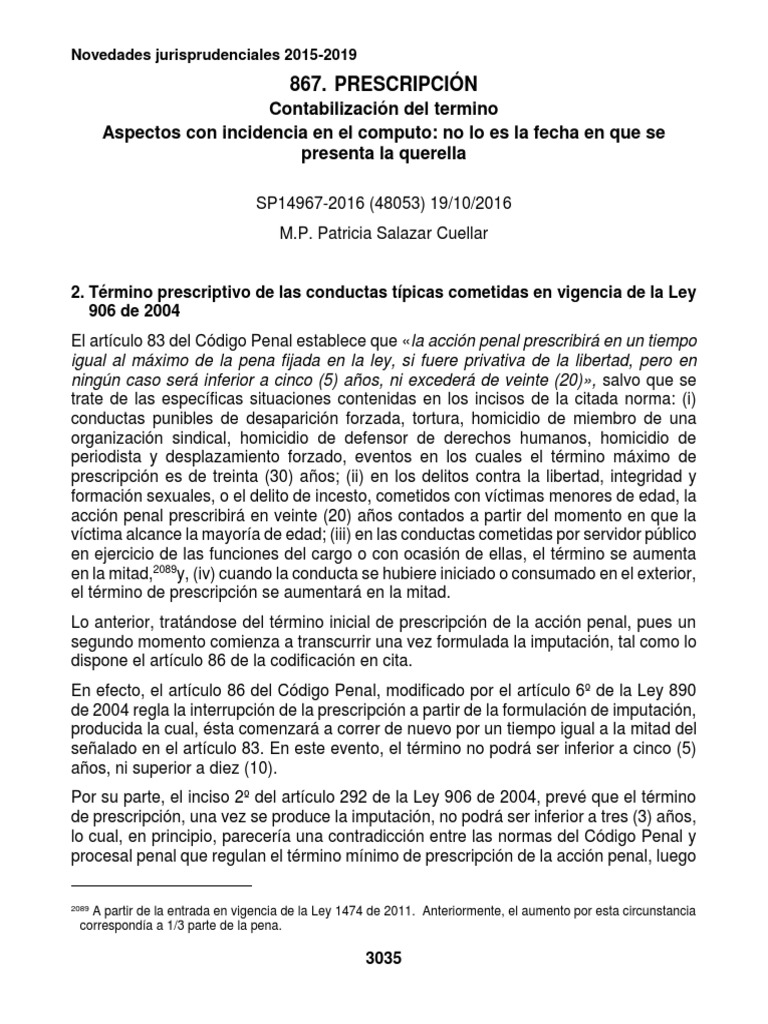 Prescrip PDF | PDF | Estatuto de limitaciones | Castigos