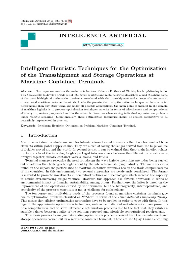 6 Article 160 1 10 20170224 | PDF | Metaheuristic | Mathematical Optimization