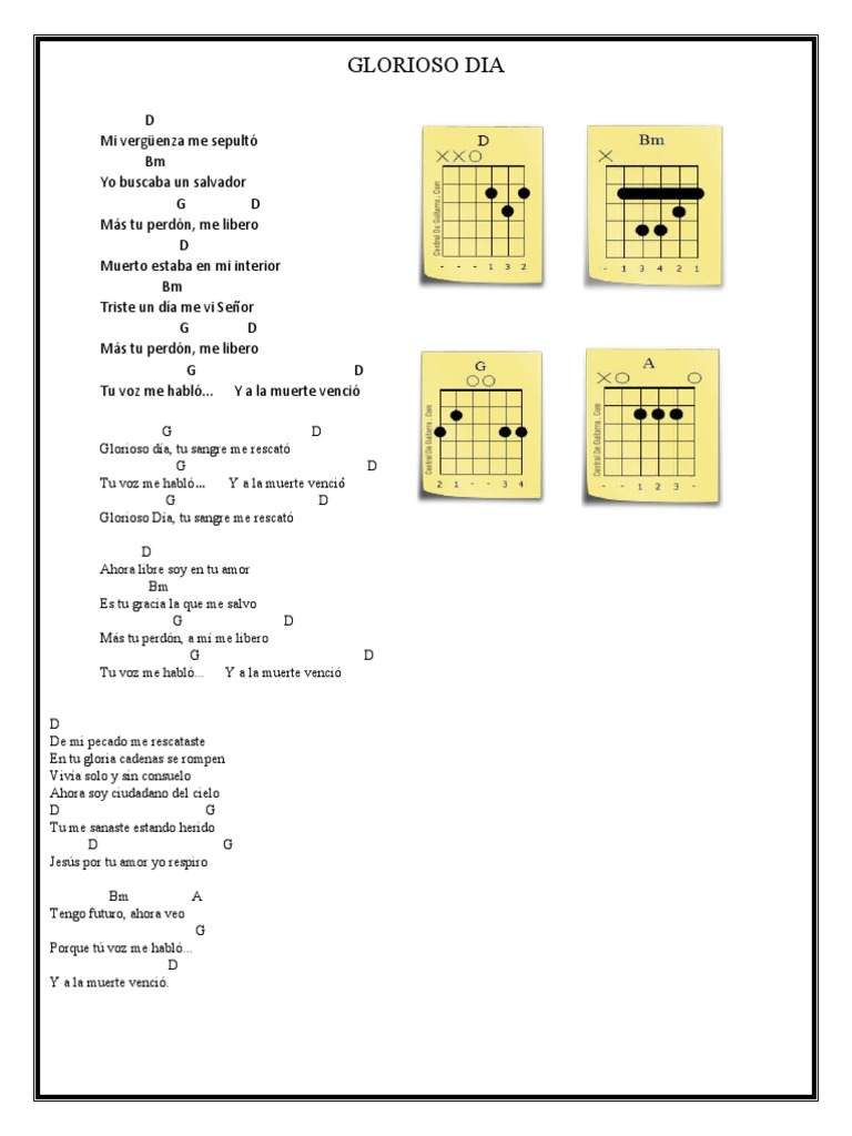 Acordes Glorioso Dia | PDF