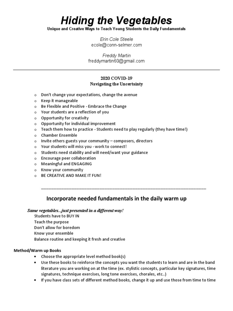 Hiding The Vegetables Unique and Creative Ways To Teach Young Students ...