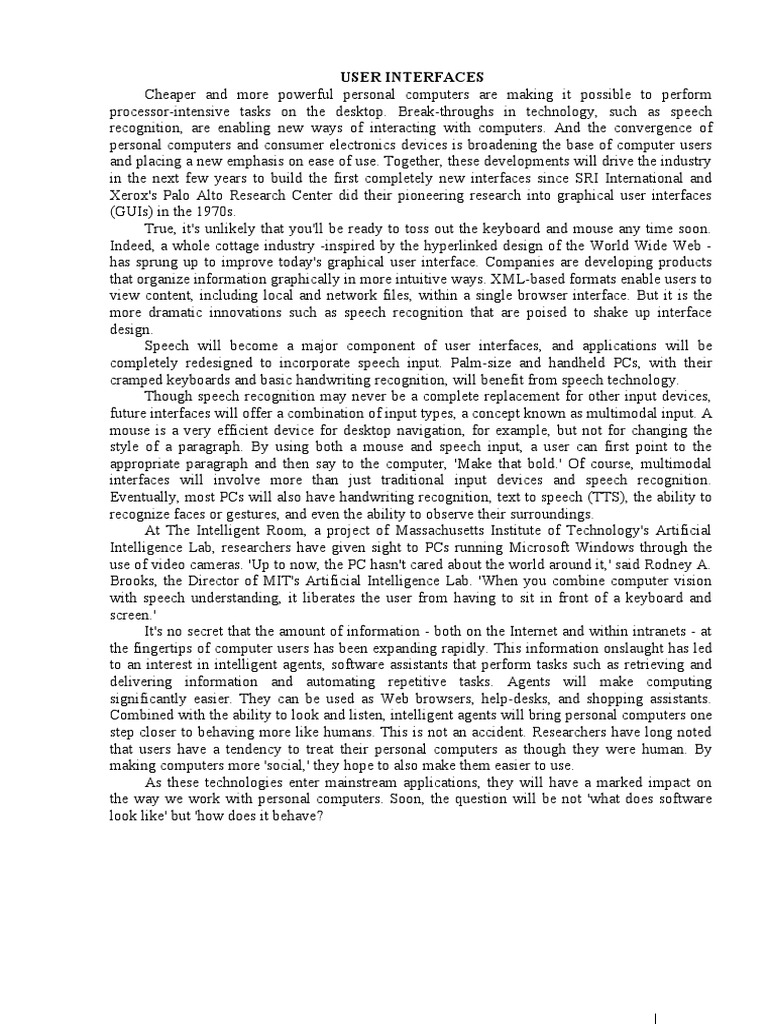 User Interfaces Pdf Graphical User Interfaces Personal Computers 0074