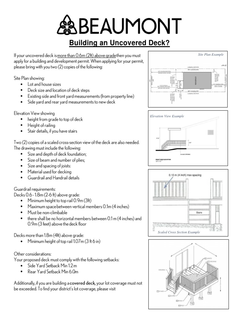 Building An Uncovered Deck?: Site Plan Example | PDF | Business