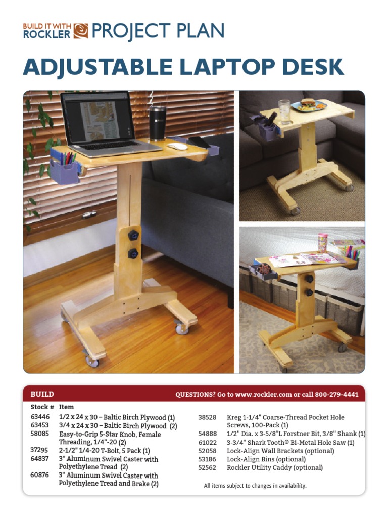 Laptop Desk Plan | PDF | Screw | Equipment