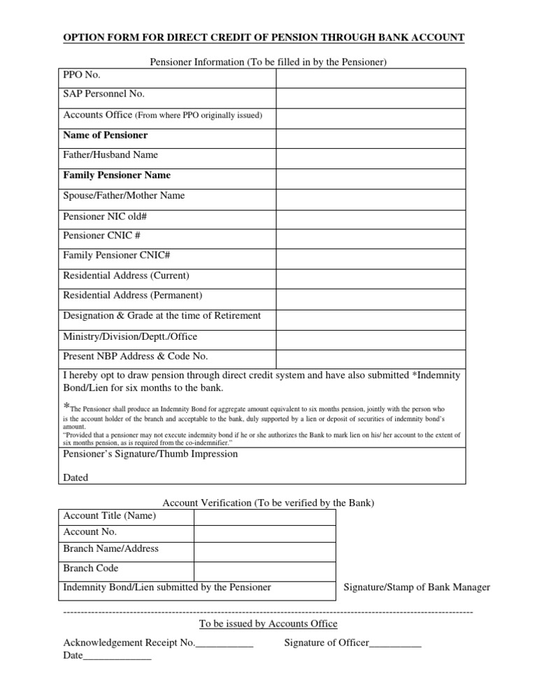 Option Form | PDF