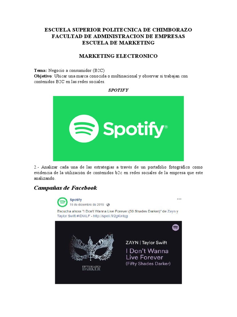 B2C Spotify | PDF