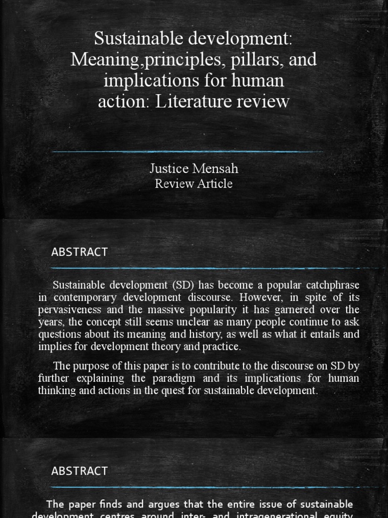 Sustainable Development: Meaning, Principles, Pillars, and Implications ...